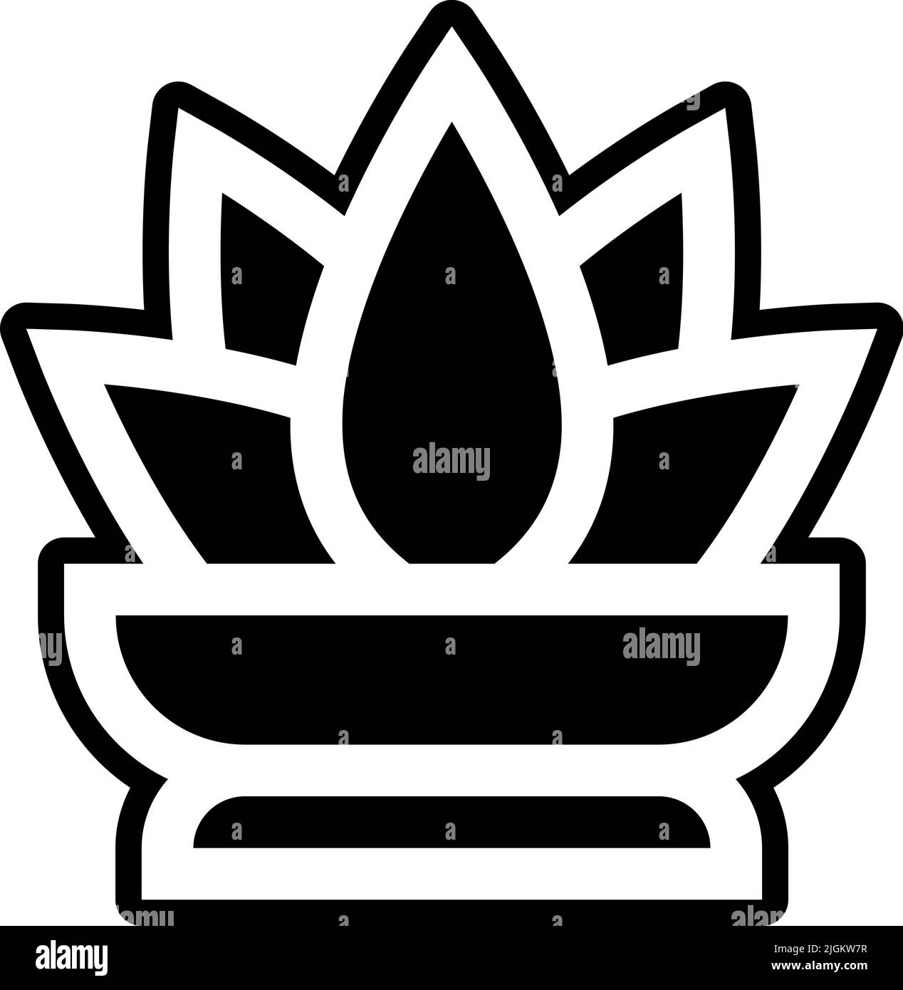 Aloe icon set outline Black and White Stock Photos & Images - Alamy