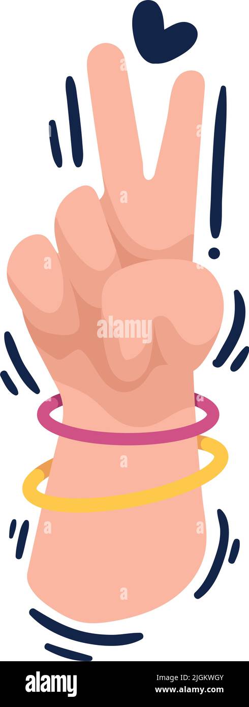 Peace peaceful hand signal Cut Out Stock Images & Pictures - Alamy