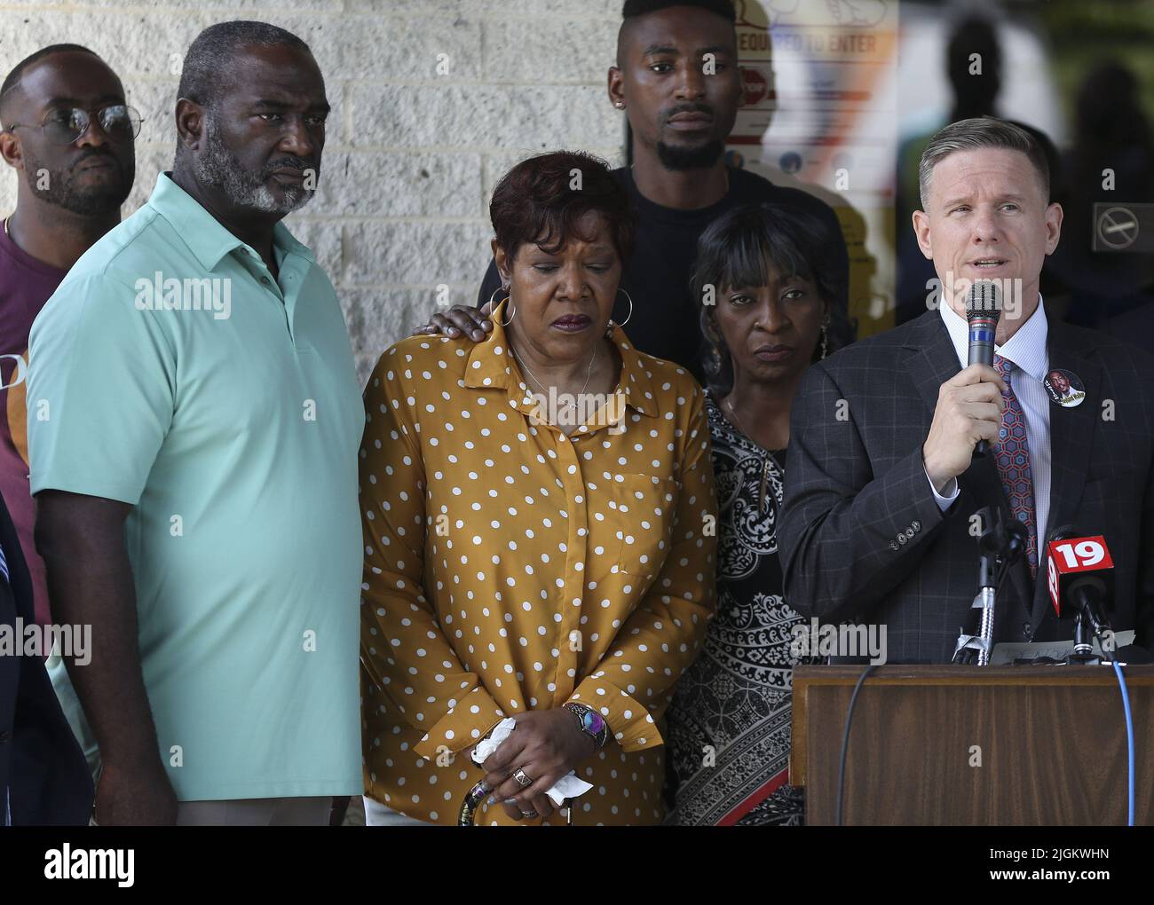 Akron, United States. 11th July, 2022. Attorney Bobby DiCello, speaks ...