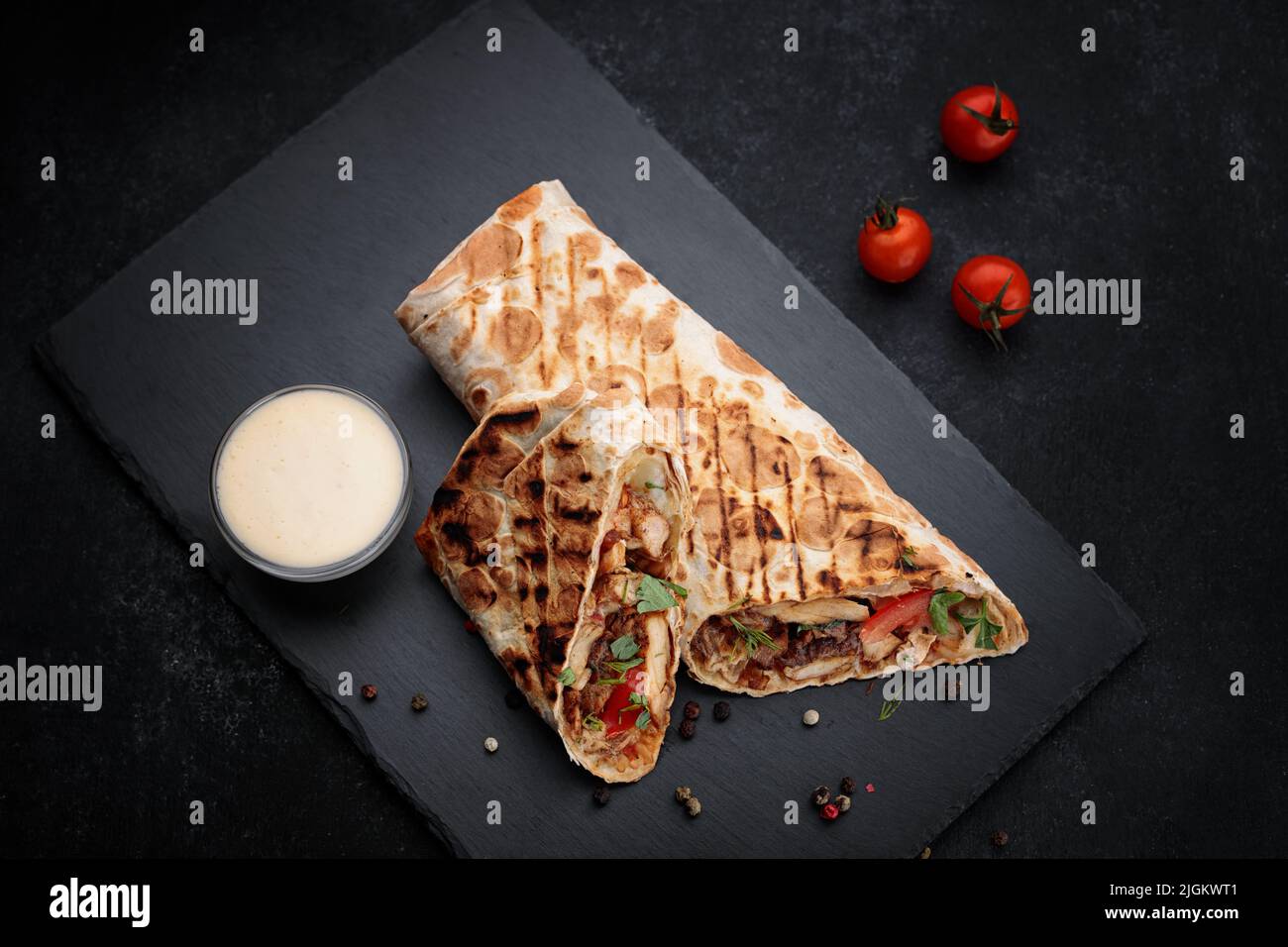 Tasty shawarma hi-res stock photography and images - Alamy