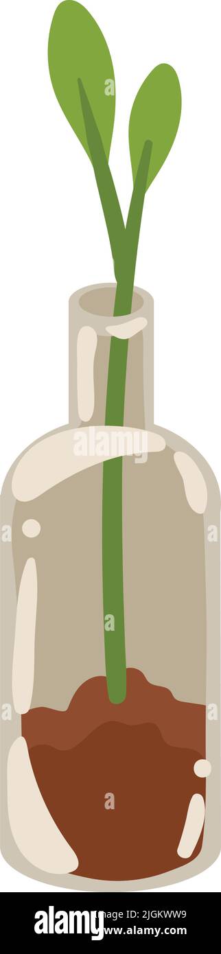 bottle with plant Stock Vector Image & Art - Alamy