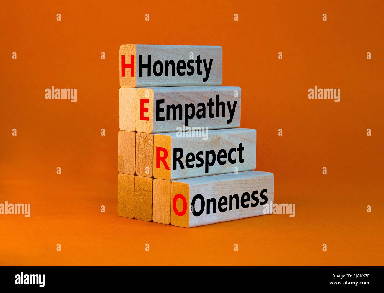 HERO honesty empathy respect oneness symbol. Concept words HERO honesty ...
