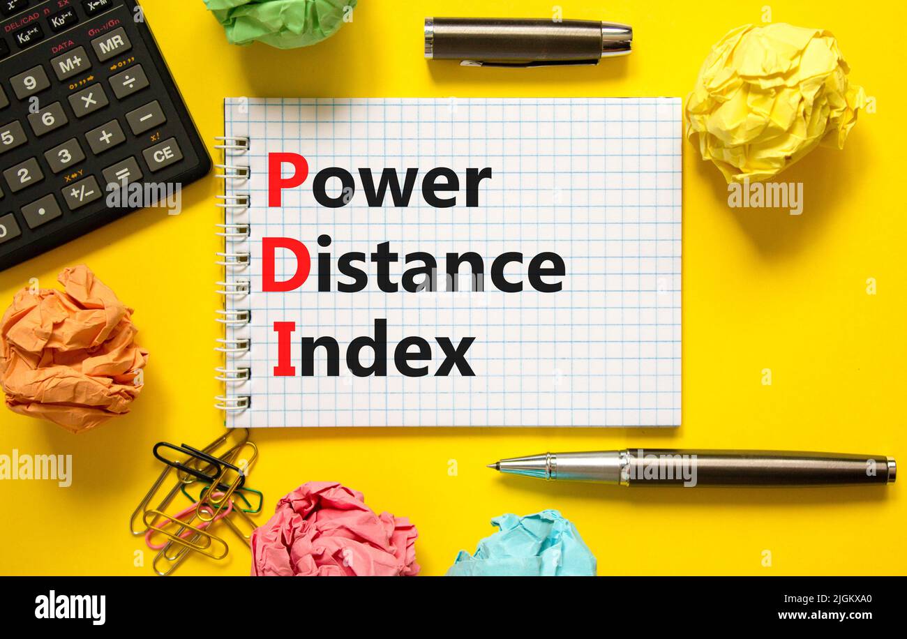 PDI power distance index symbol. Concept words PDI power distance index ...