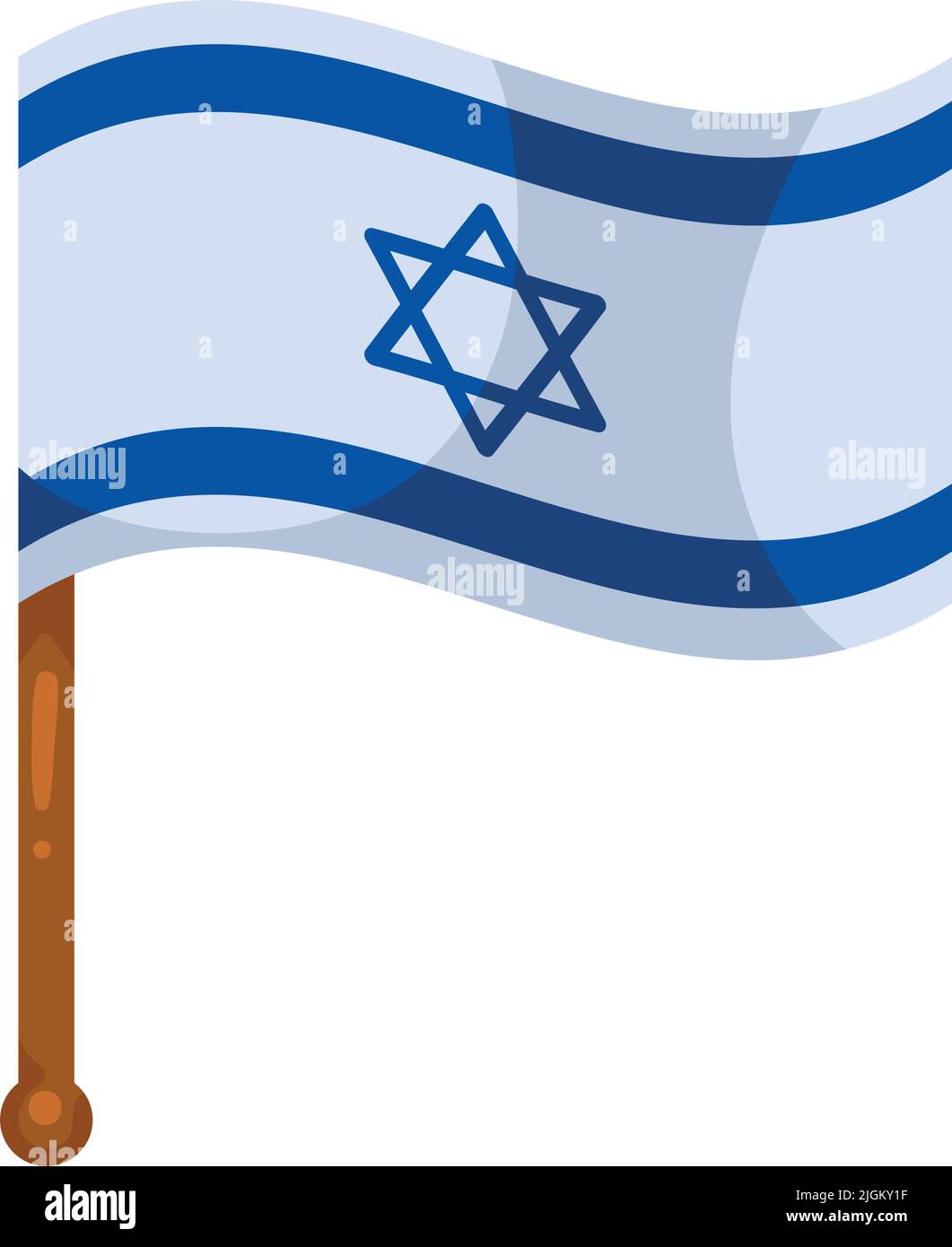 israel flag in pole Stock Vector Image & Art - Alamy