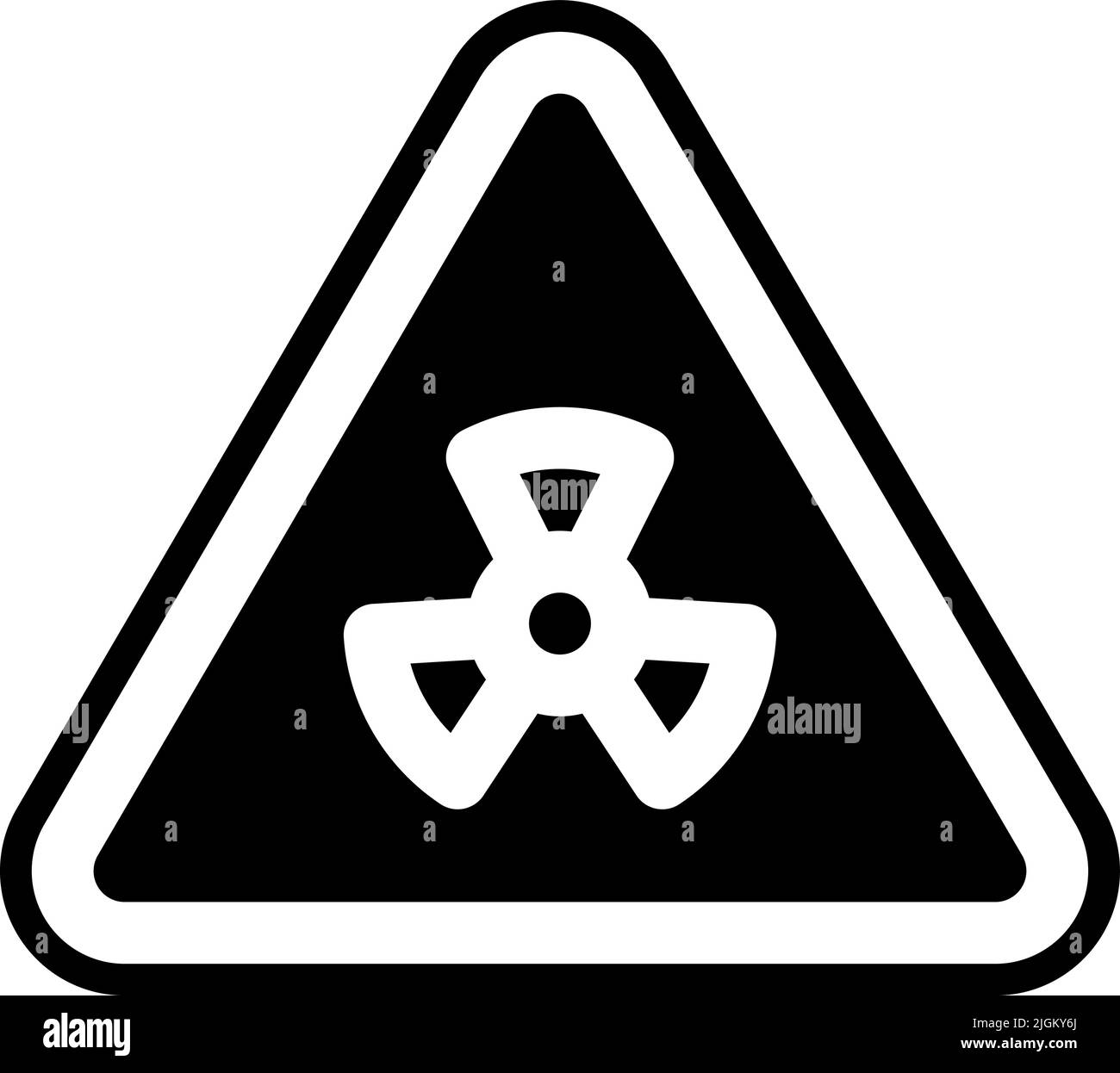Biohazard icon symbol flat Black and White Stock Photos & Images - Alamy