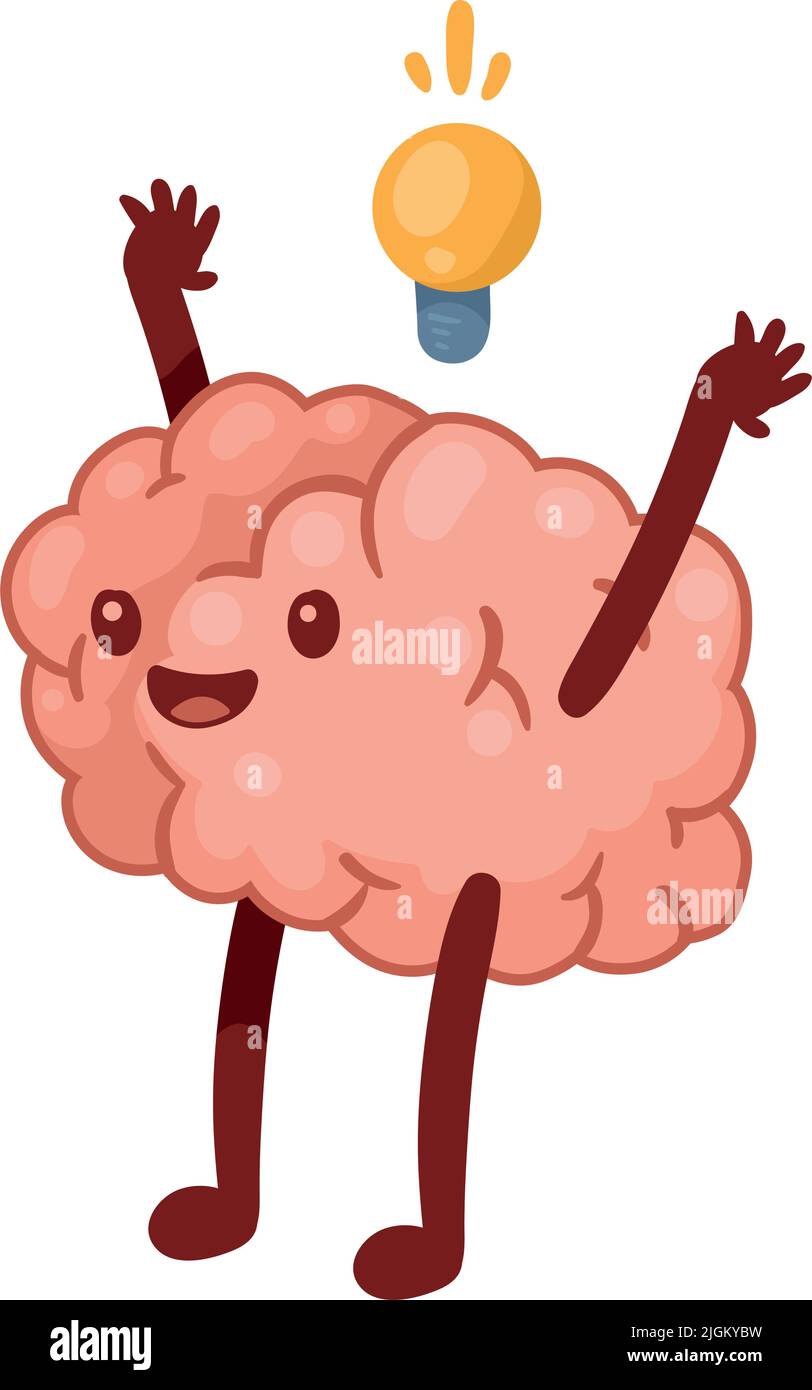 brain thinking comic character Stock Vector Image & Art - Alamy