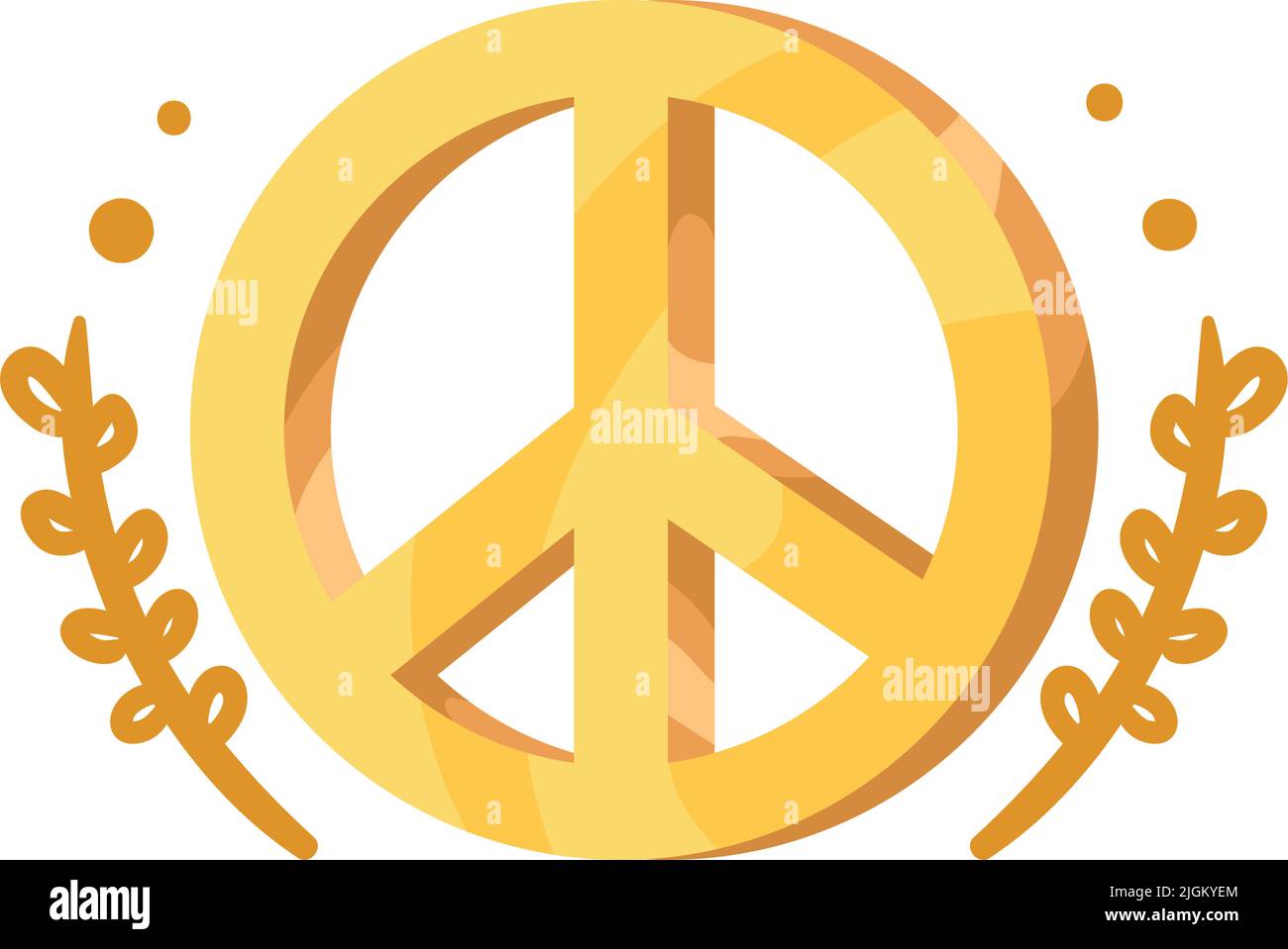 golden peace symbol Stock Vector Image & Art - Alamy