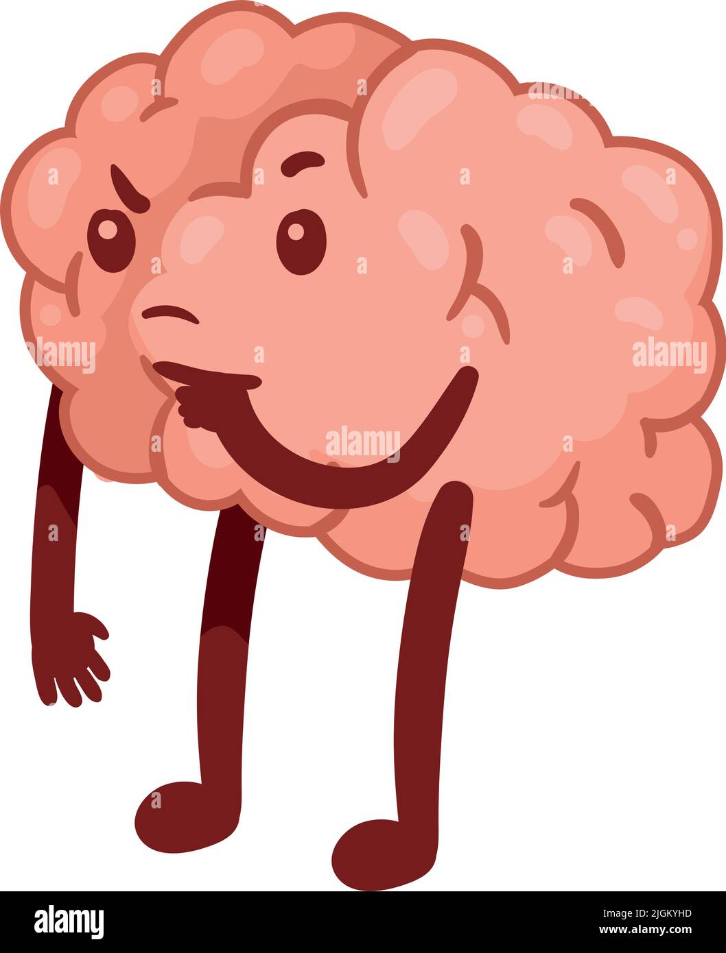 brain thoughtful comic character Stock Vector Image & Art - Alamy