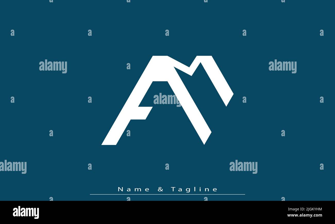 Alphabet letters Initials Monogram logo FM , MF Stock Vector Image ...