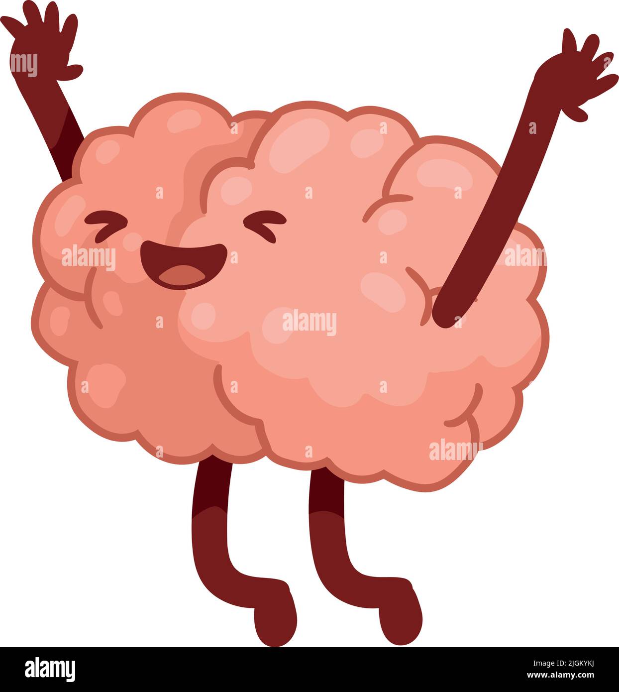 brain celebrating comic character Stock Vector Image & Art - Alamy
