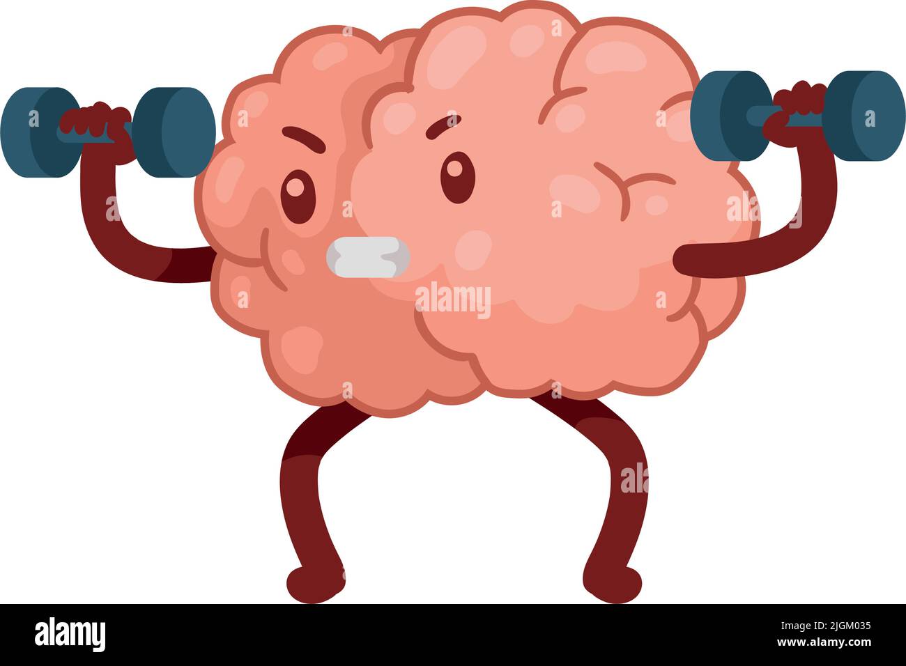 brain lifting dumbbells Stock Vector Image & Art - Alamy