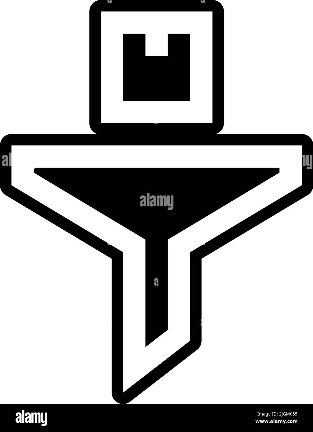 Air filter black glyph Stock Vector Images - Alamy