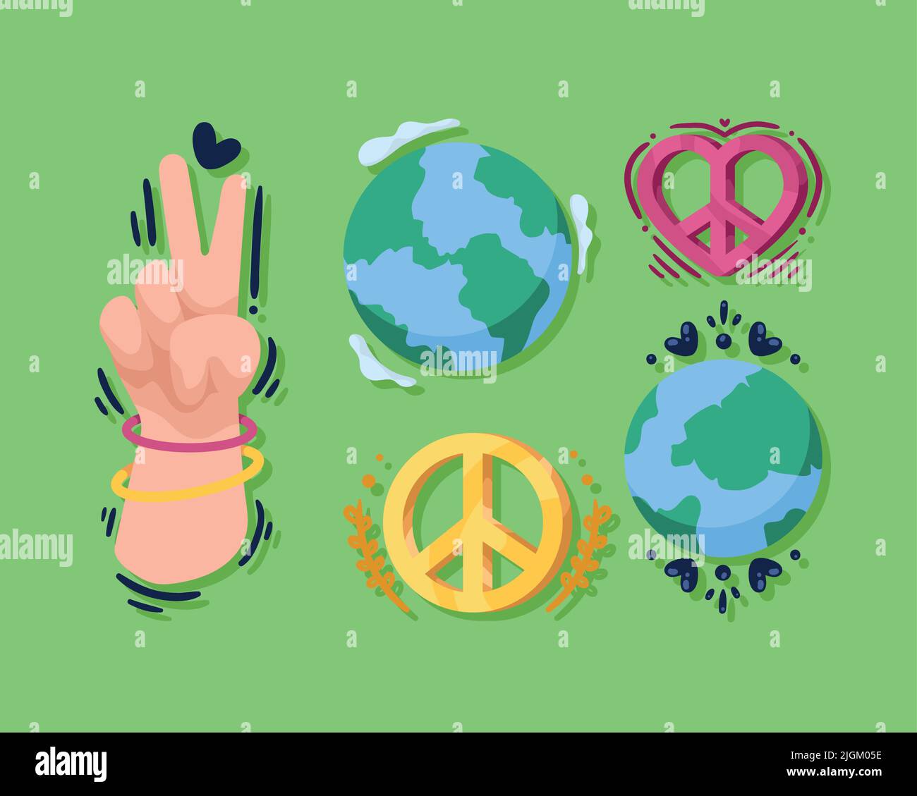 five world peace icons Stock Vector Image & Art - Alamy