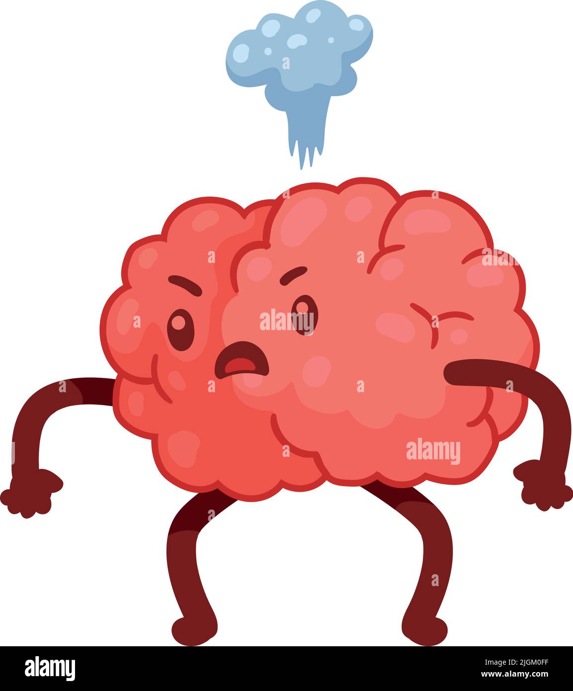 brain angry comic character Stock Vector Image & Art - Alamy