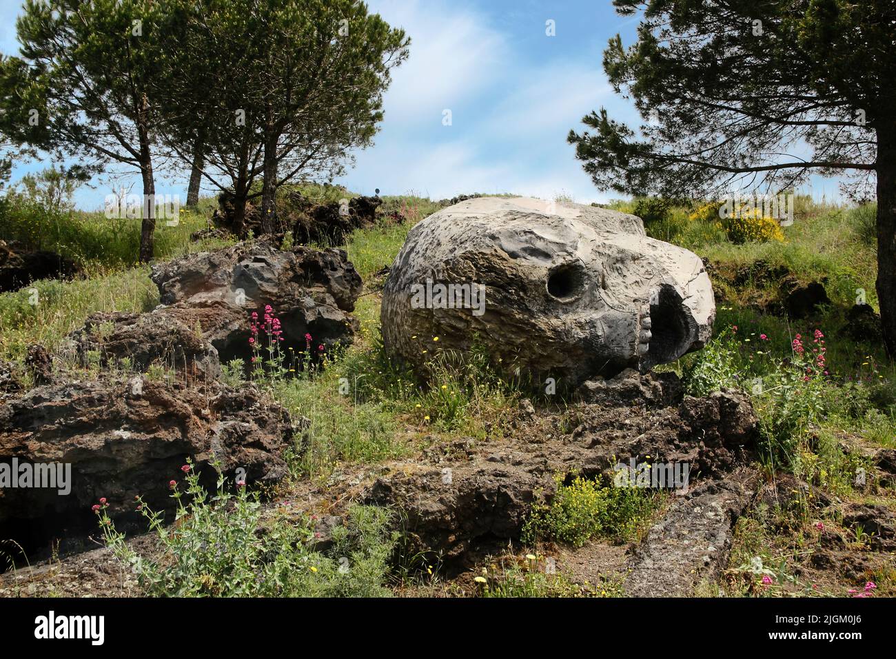 The nature trail leading to the crater of the famous volcano Vesuvius ...