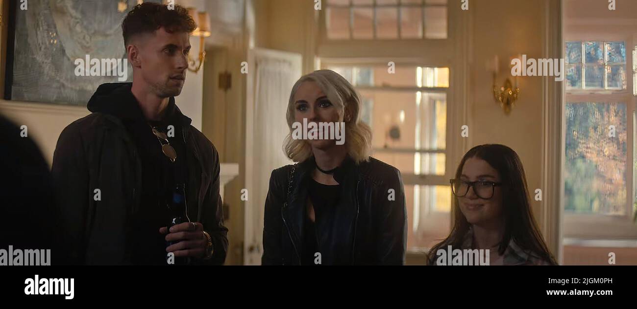 NEON LIGHTS, from left: Stephen Tracey, Brit MacRae, Erika Swayze, 2022 ...