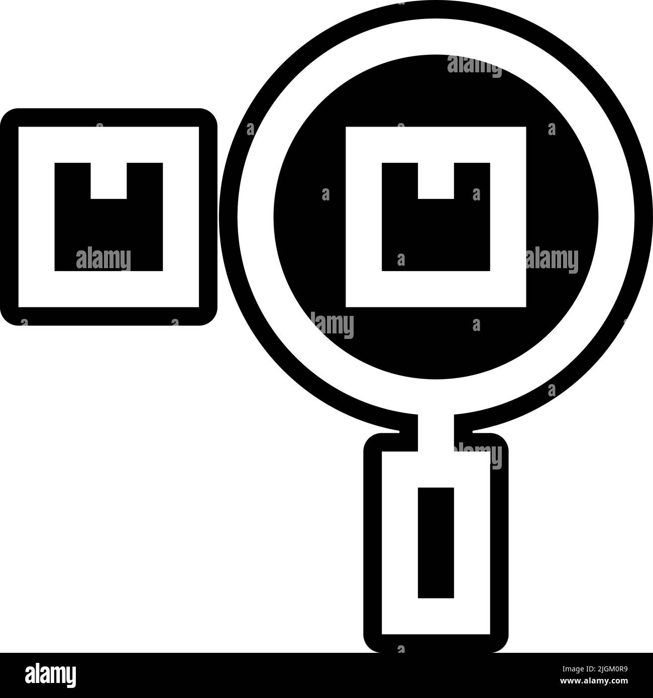 Search glyph icon magnifier Cut Out Stock Images & Pictures - Alamy