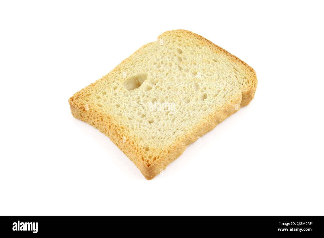 Single toast bread slice isolated on white background Stock Photo - Alamy