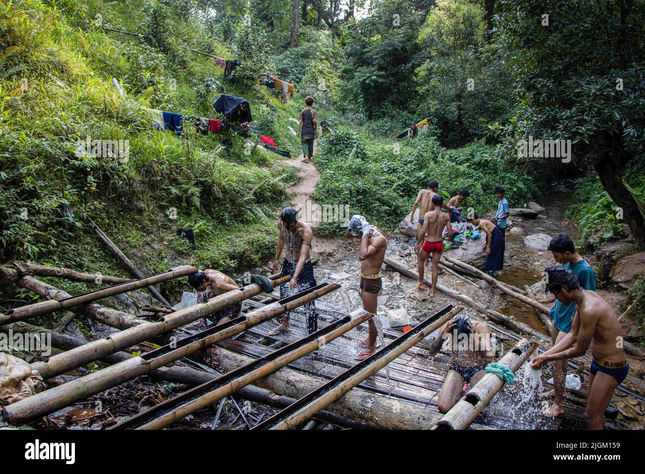 Myanmar. 12th June, 2022. Members of the Mandalay People's Defence ...