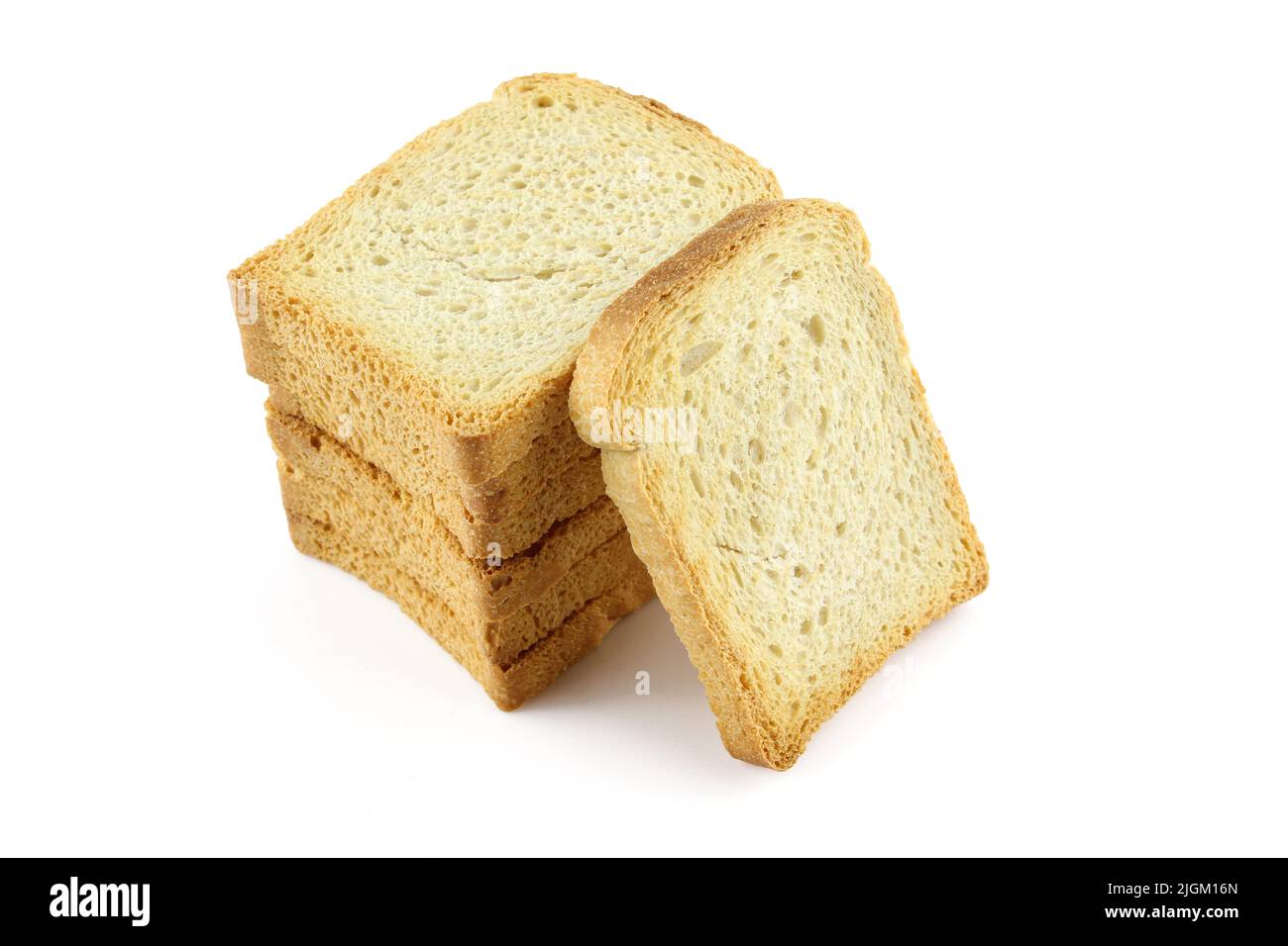 Stack of bread toasts isolated on white background Stock Photo - Alamy