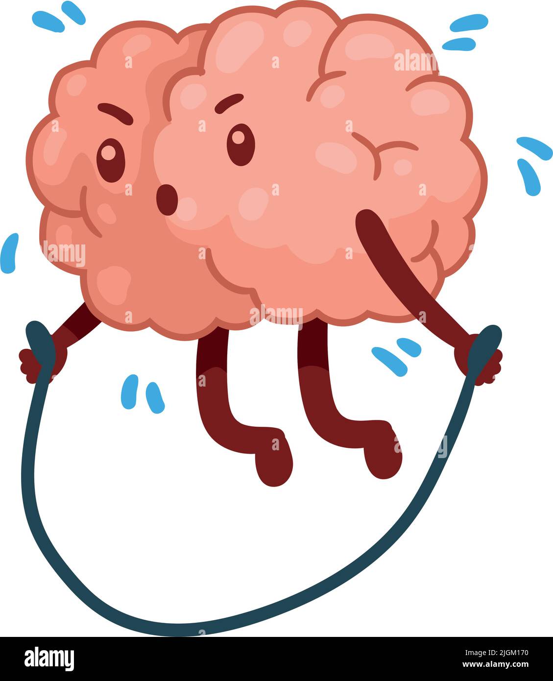 brain jumping comic character Stock Vector Image & Art - Alamy