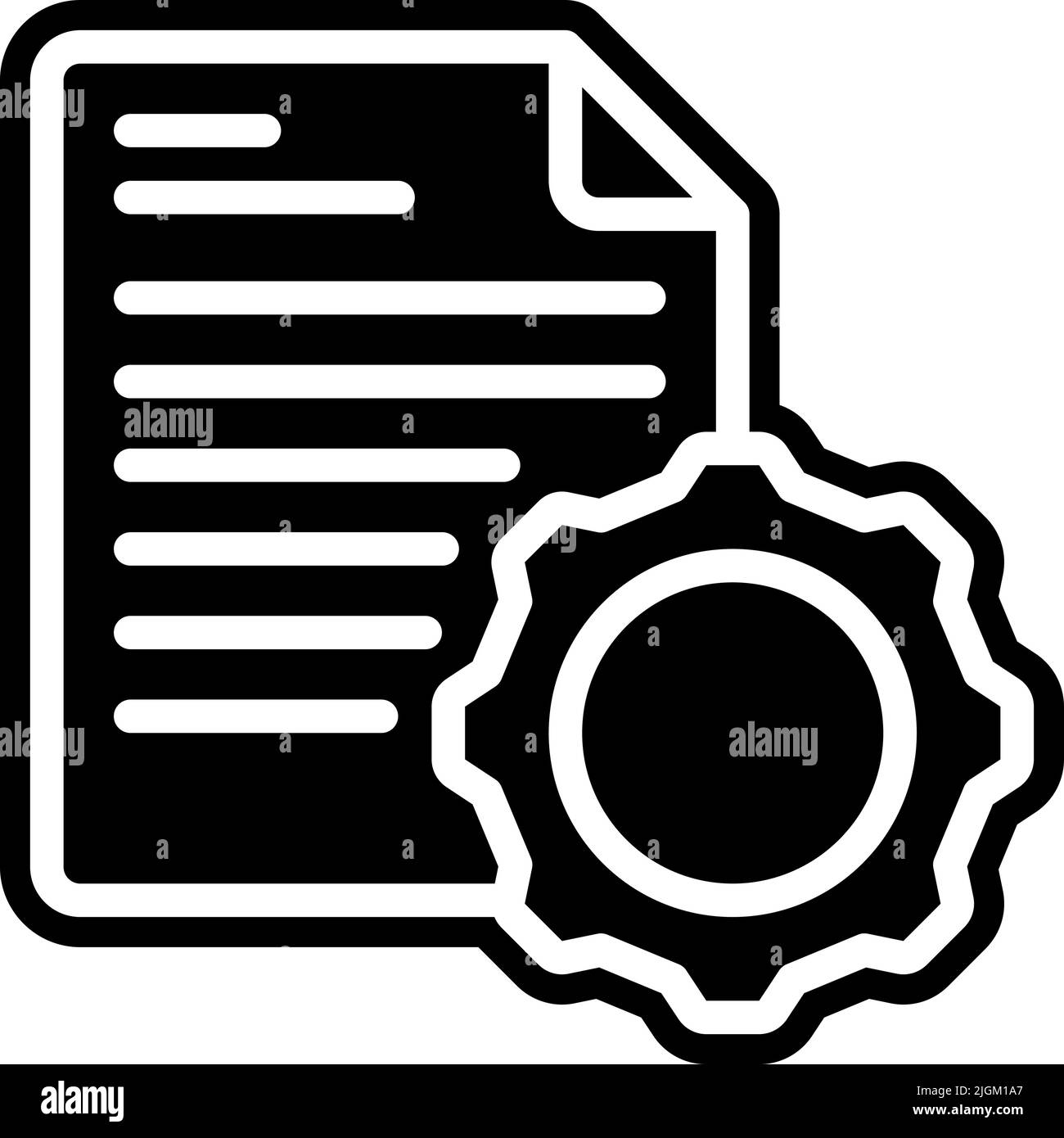 File digital document glyph Stock Vector Images - Alamy