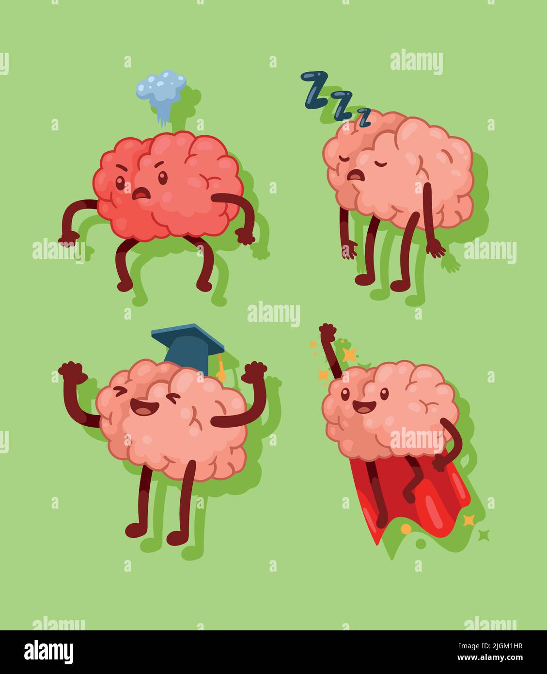 set of brains comic Stock Vector Image & Art - Alamy