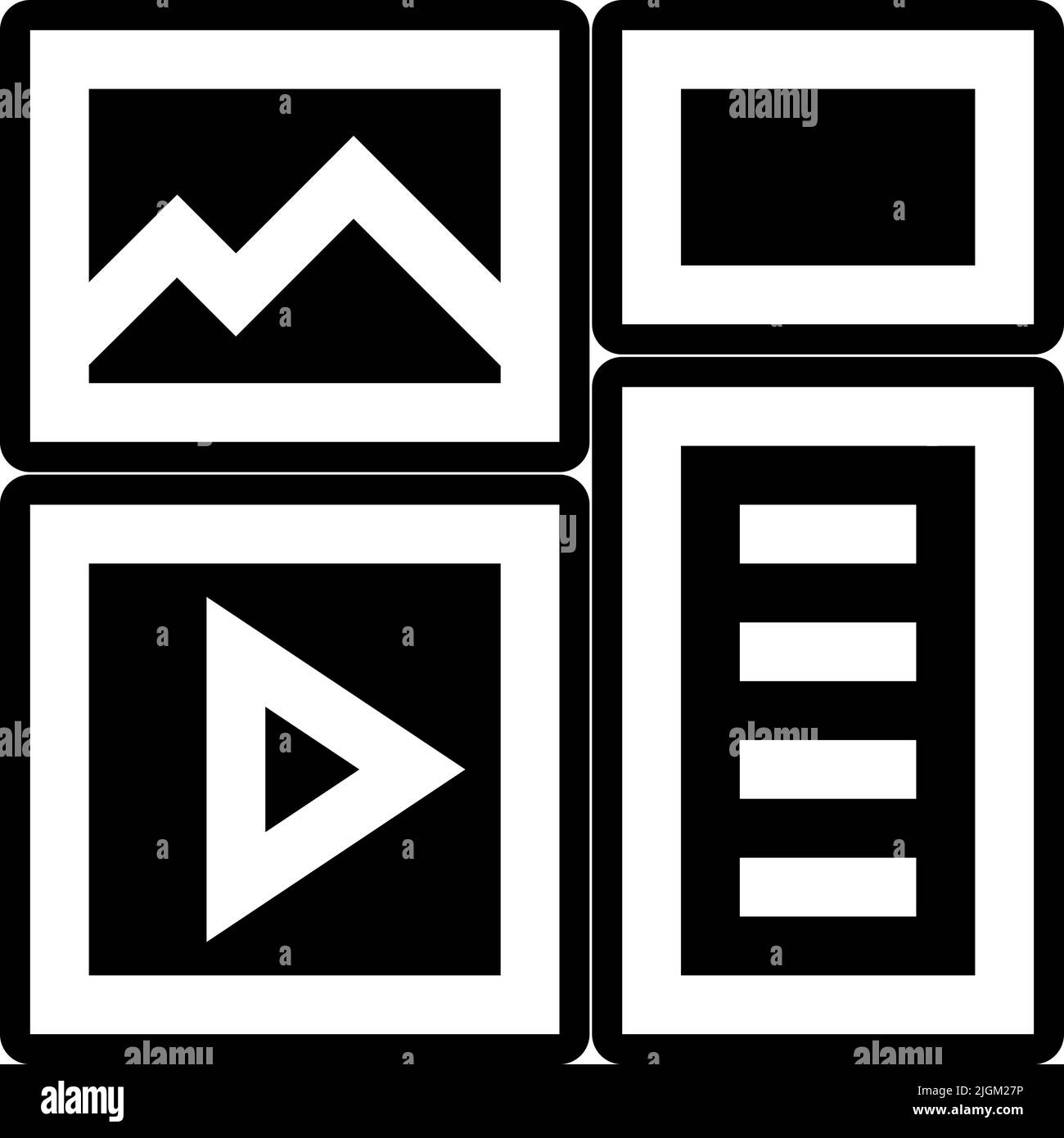 Content optimization outline icon Black and White Stock Photos & Images ...