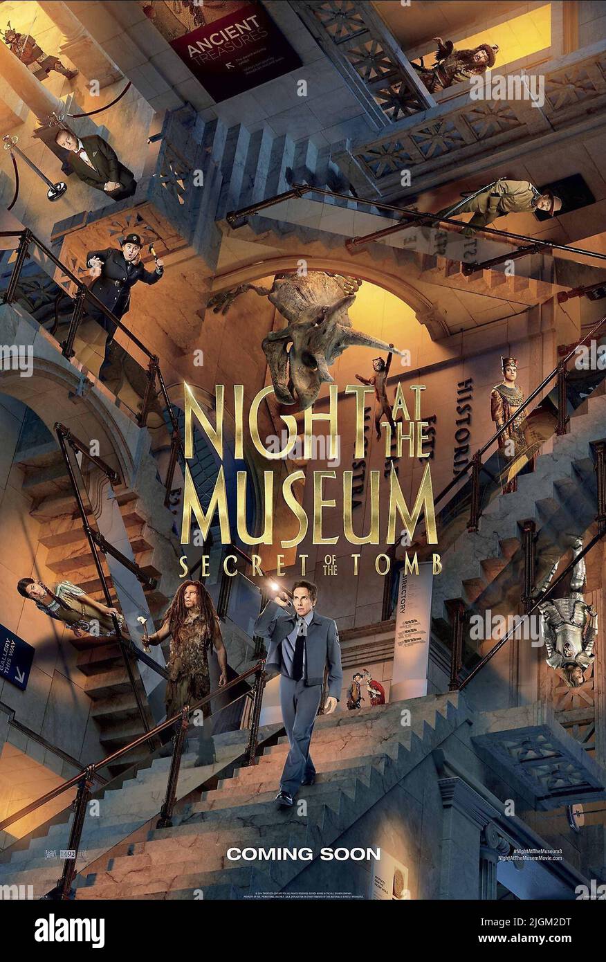 MOVIE POSTER, NIGHT AT THE MUSEUM: SECRET OF THE TOMB, 2014 Stock Photo ...