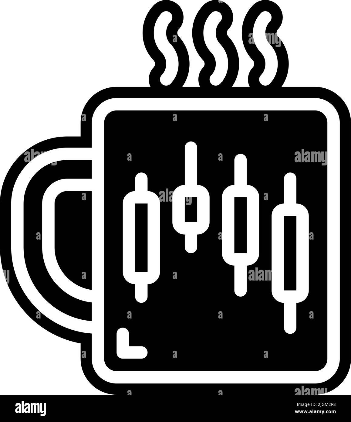 Mug glass coffee shop design Black and White Stock Photos & Images - Alamy