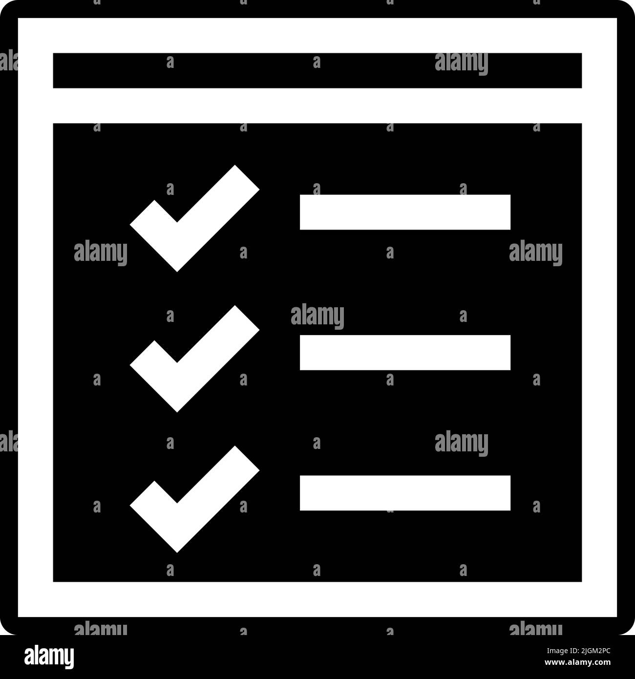 checklist icon Stock Vector Image & Art - Alamy