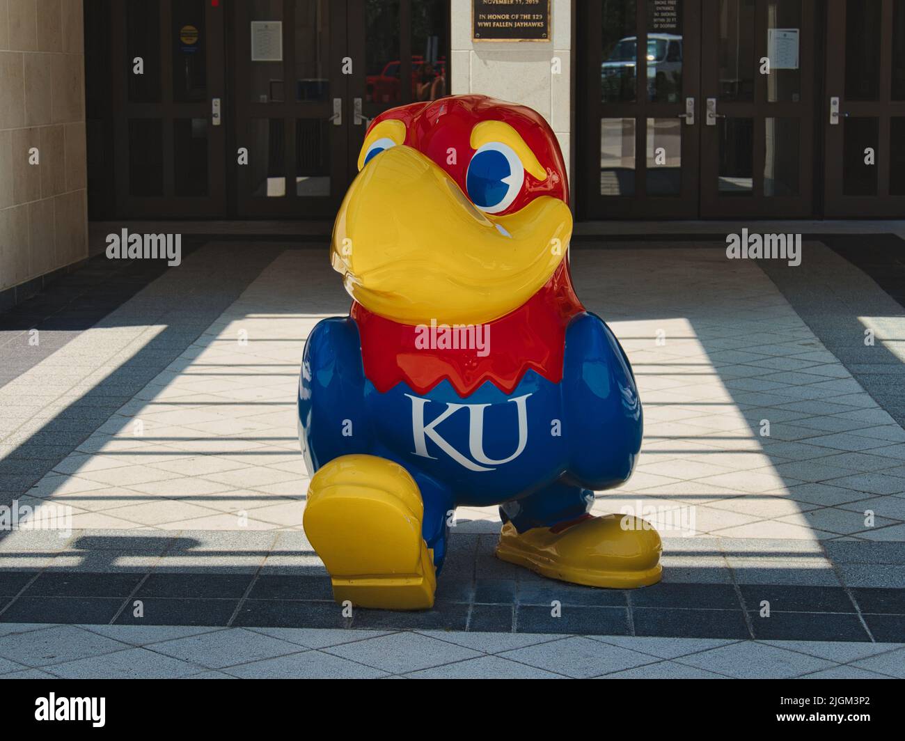 Lawrence, Kansas - July 10, 2022 - Blue, Red, Yellow KU Jayhawk - NCAA ...