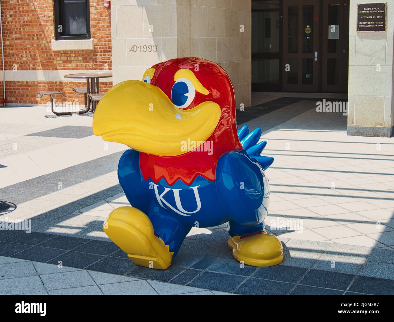 Lawrence, Kansas - July 10, 2022 - Blue, Red, Yellow KU Jayhawk - NCAA ...