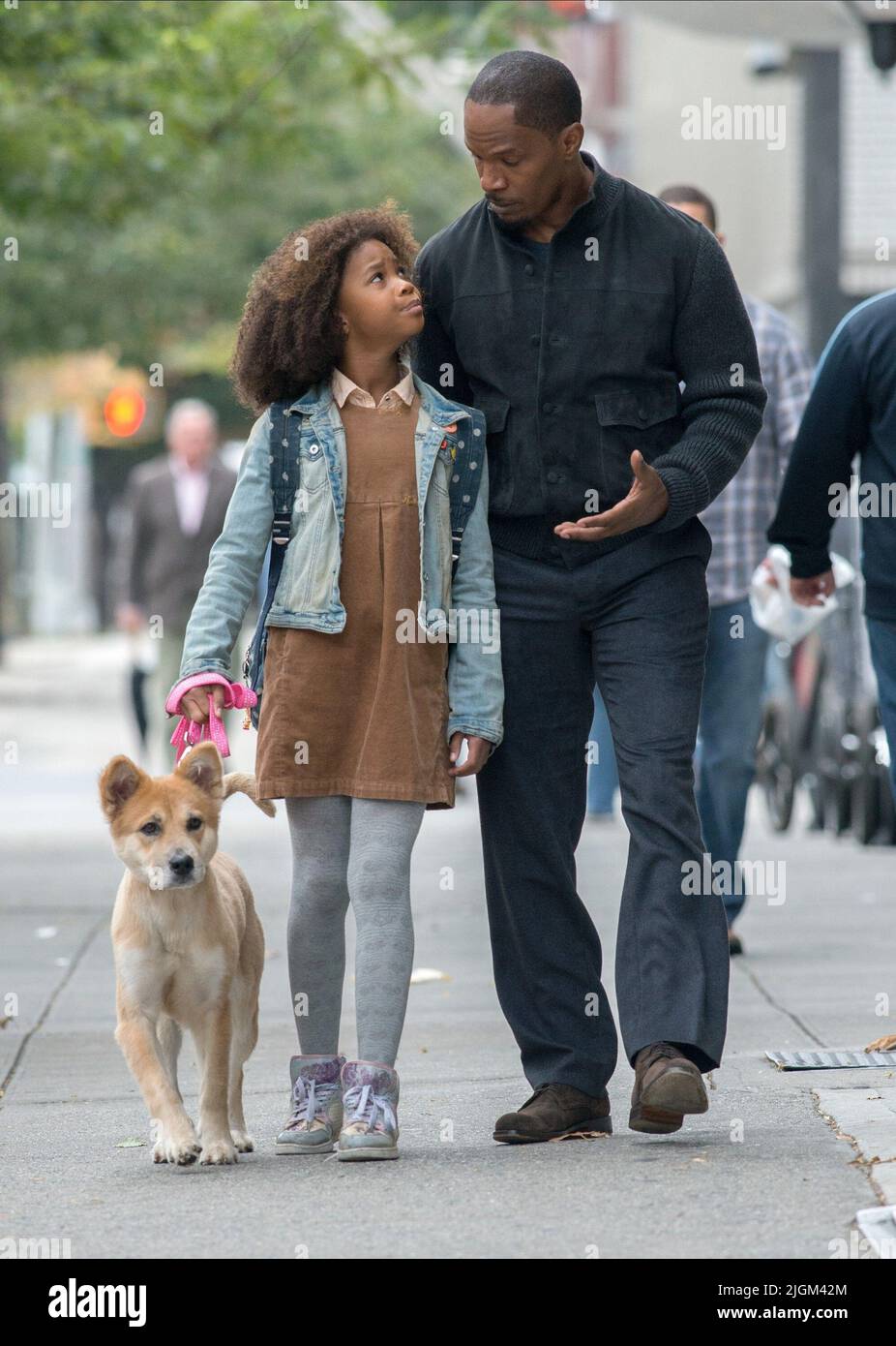 QUVENZHANE WALLIS, JAMIE FOXX, ANNIE, 2014 Stock Photo - Alamy