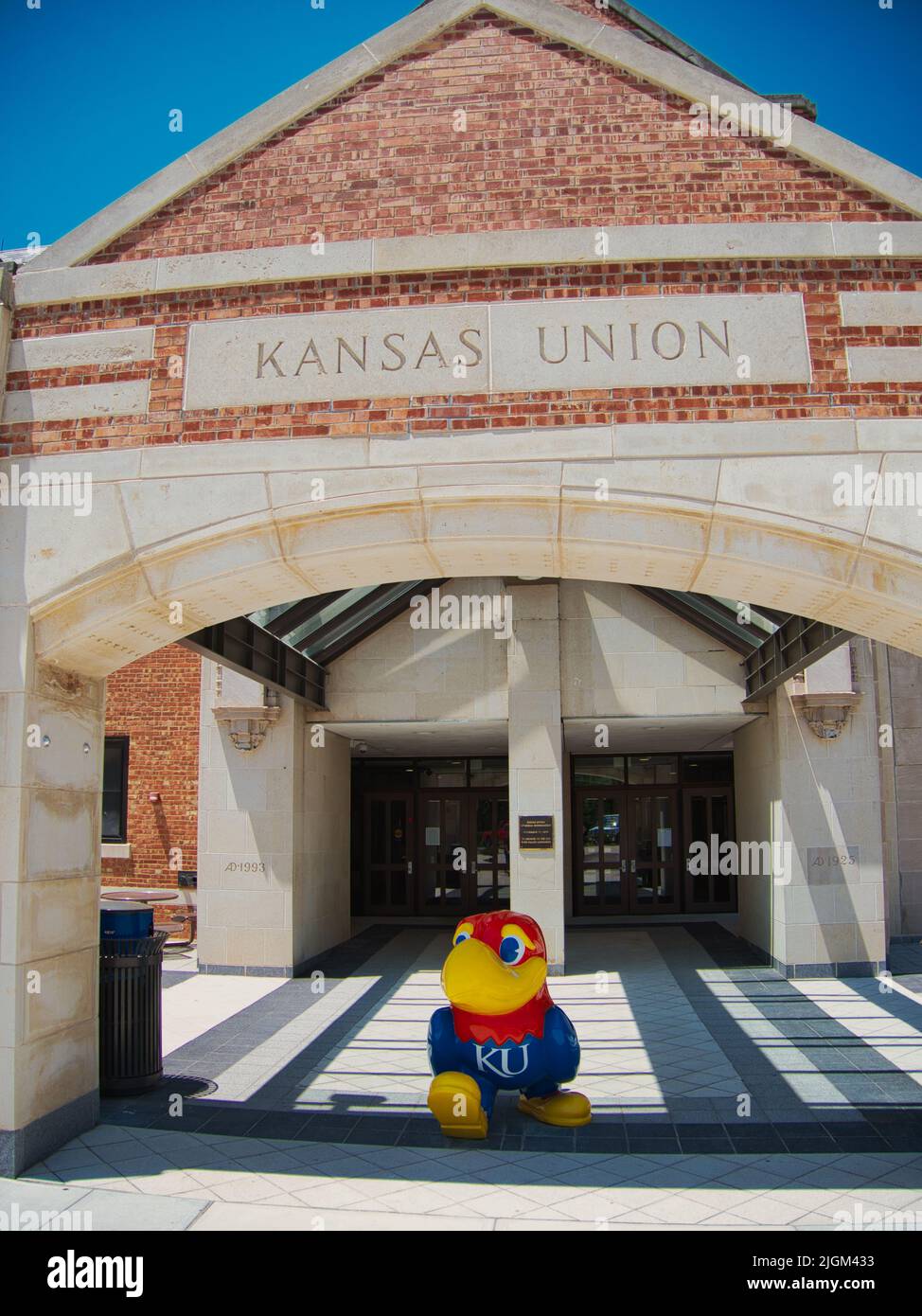 Lawrence, Kansas - July 10, 2022 - Blue, Red, Yellow KU Jayhawk - NCAA ...
