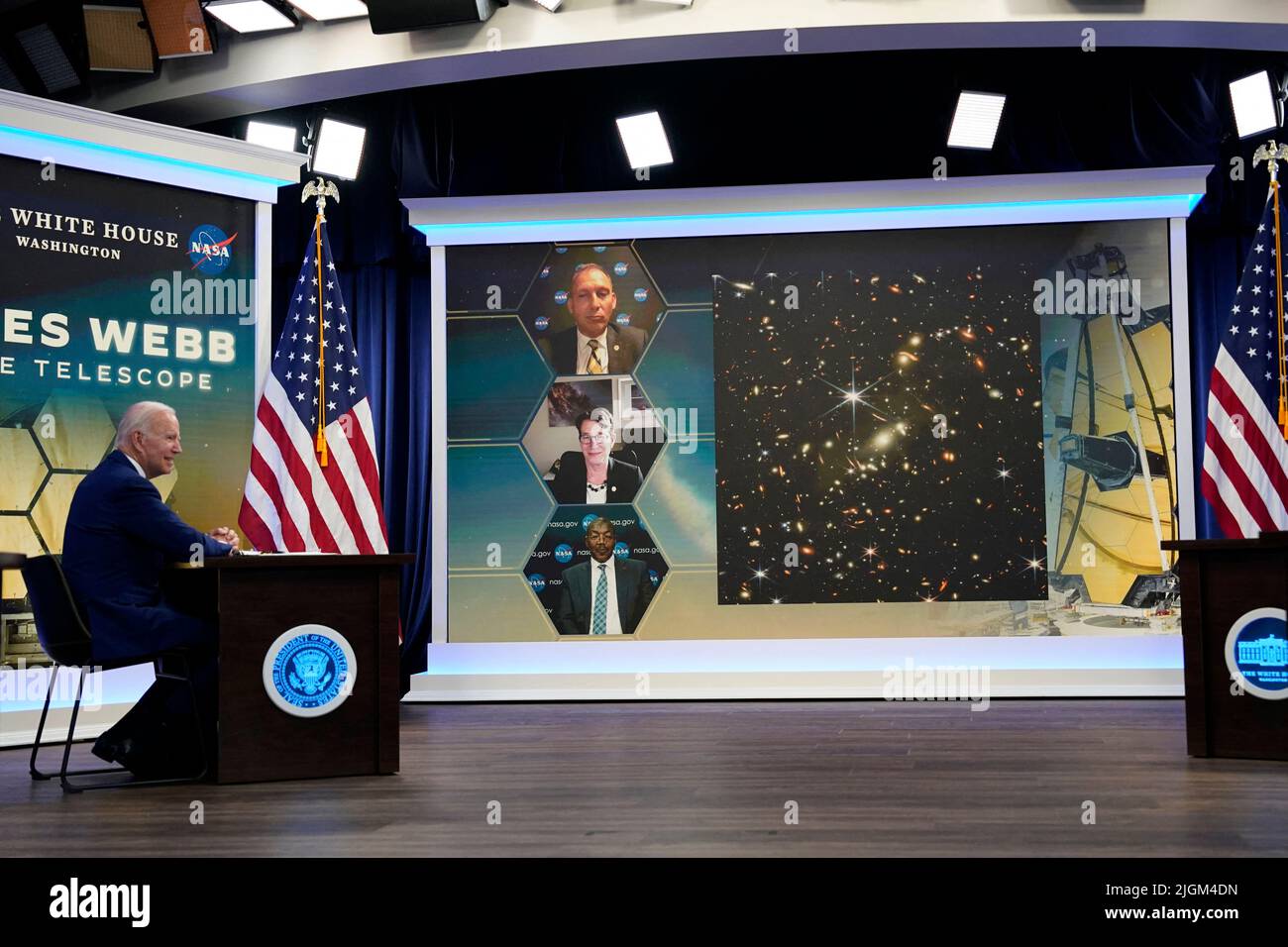 U.S. President Joe Biden receives a briefing from NASA and preview the ...