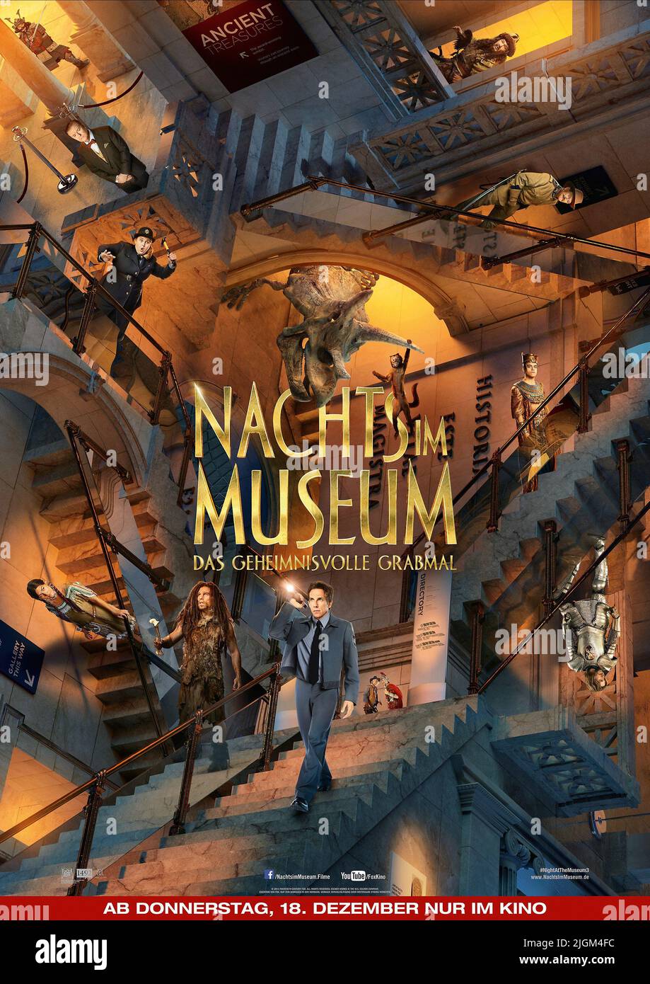 MOVIE POSTER, NIGHT AT THE MUSEUM: SECRET OF THE TOMB, 2014 Stock Photo ...
