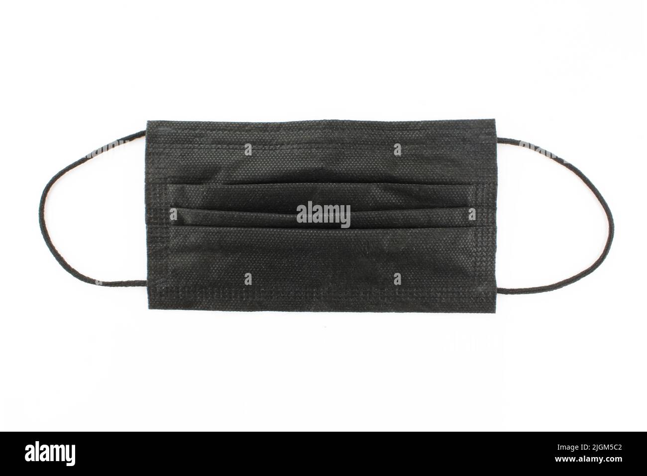 Simple black face mask isolated on white background. Virus protection ...