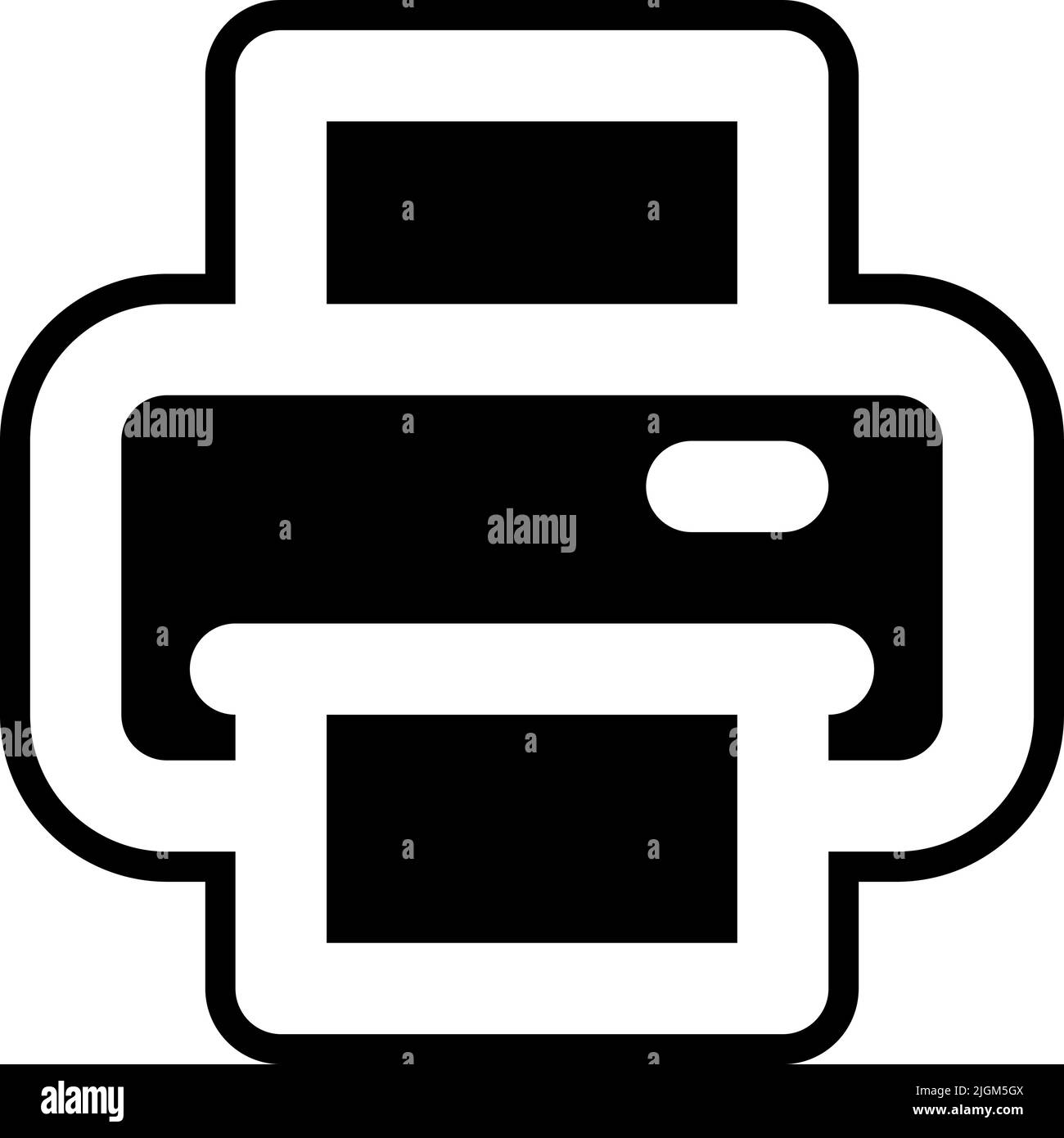 Printer office device glyph icon Stock Vector Images - Alamy