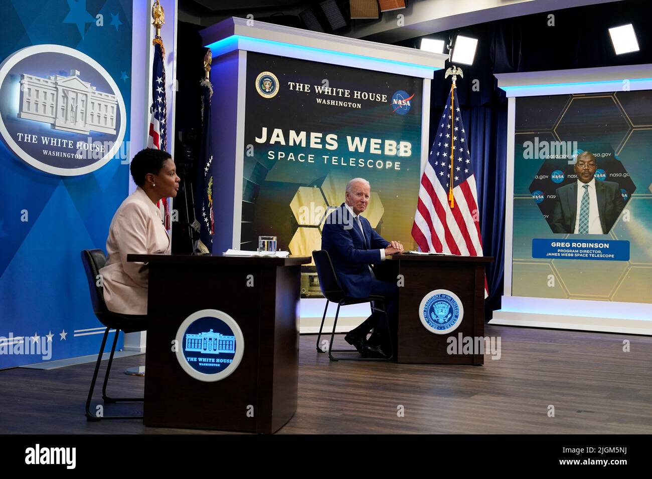 U.S. President Joe Biden receives a briefing from NASA and preview the ...