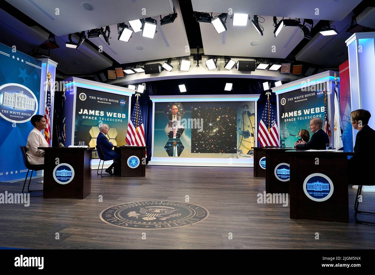 U.S. President Joe Biden receives a briefing from NASA and preview the ...