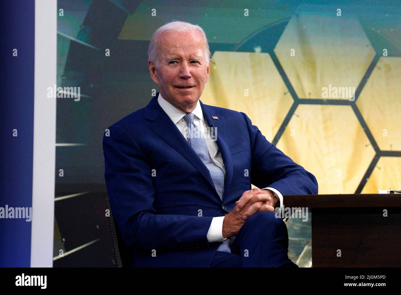 U.S. President Joe Biden receives a briefing from NASA and preview the ...