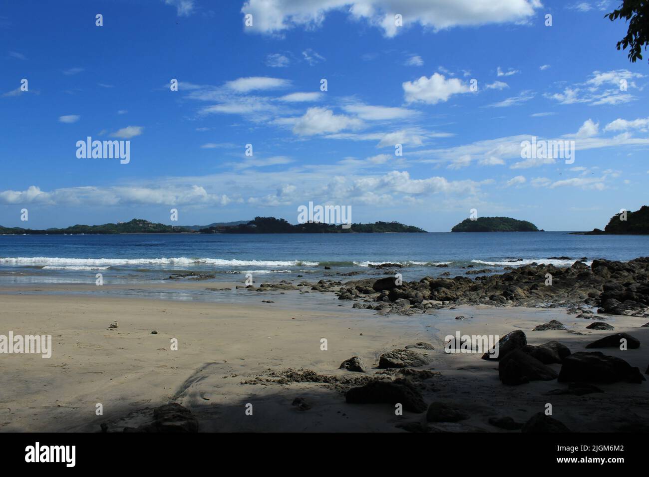 View from Penca Beach, located in Guanacaste, Costa Rica Stock Photo ...