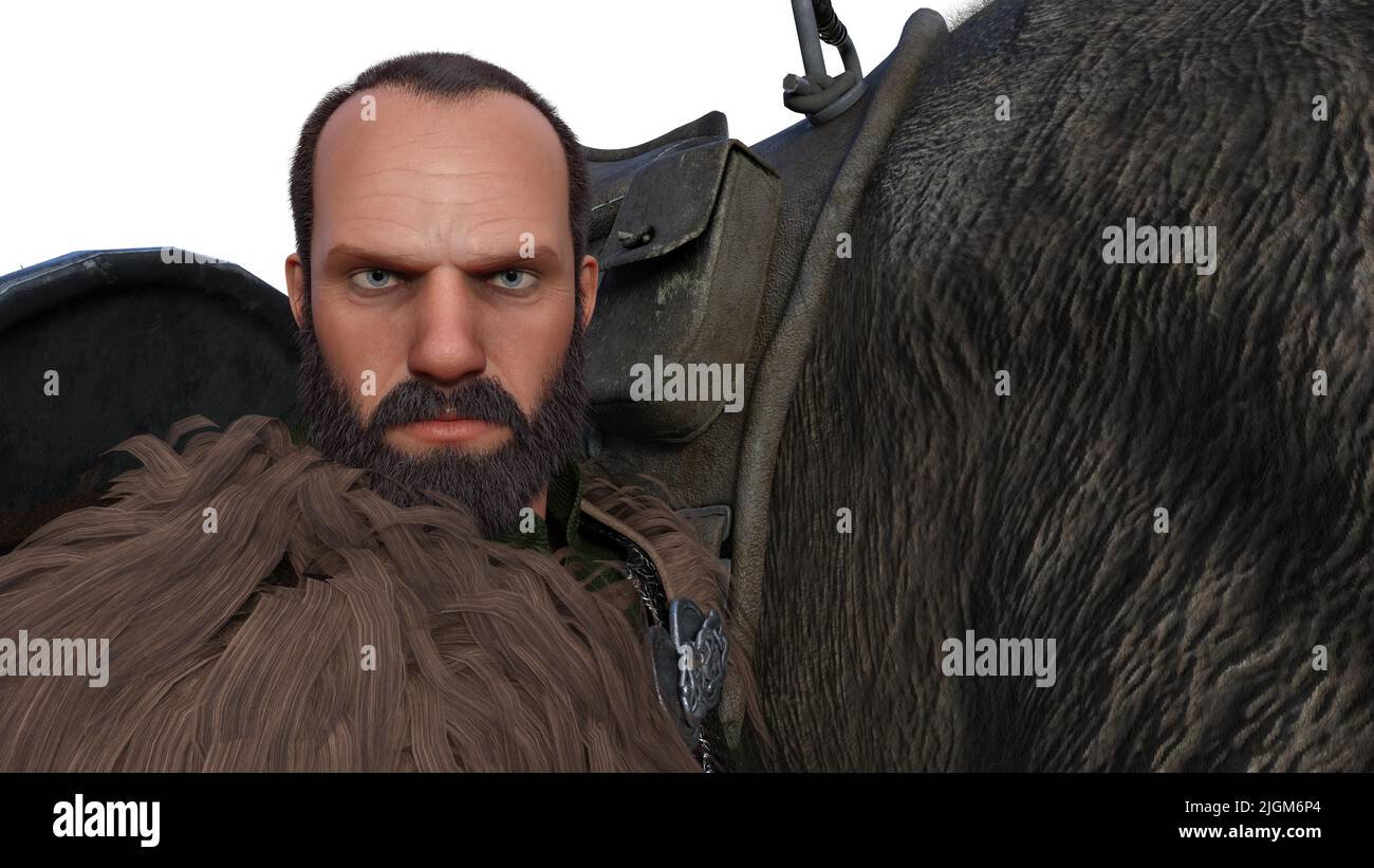 3d-illustration of an isolated fantasy illustration of a battle boar ... 3d-illustration of an isolated fantasy illustration of a battle boar ...
