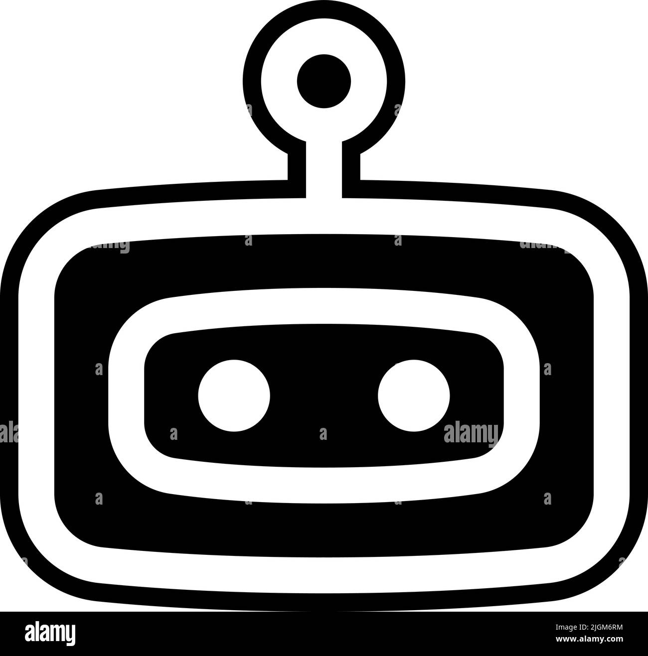 Robot control icon cartoon Black and White Stock Photos & Images - Alamy