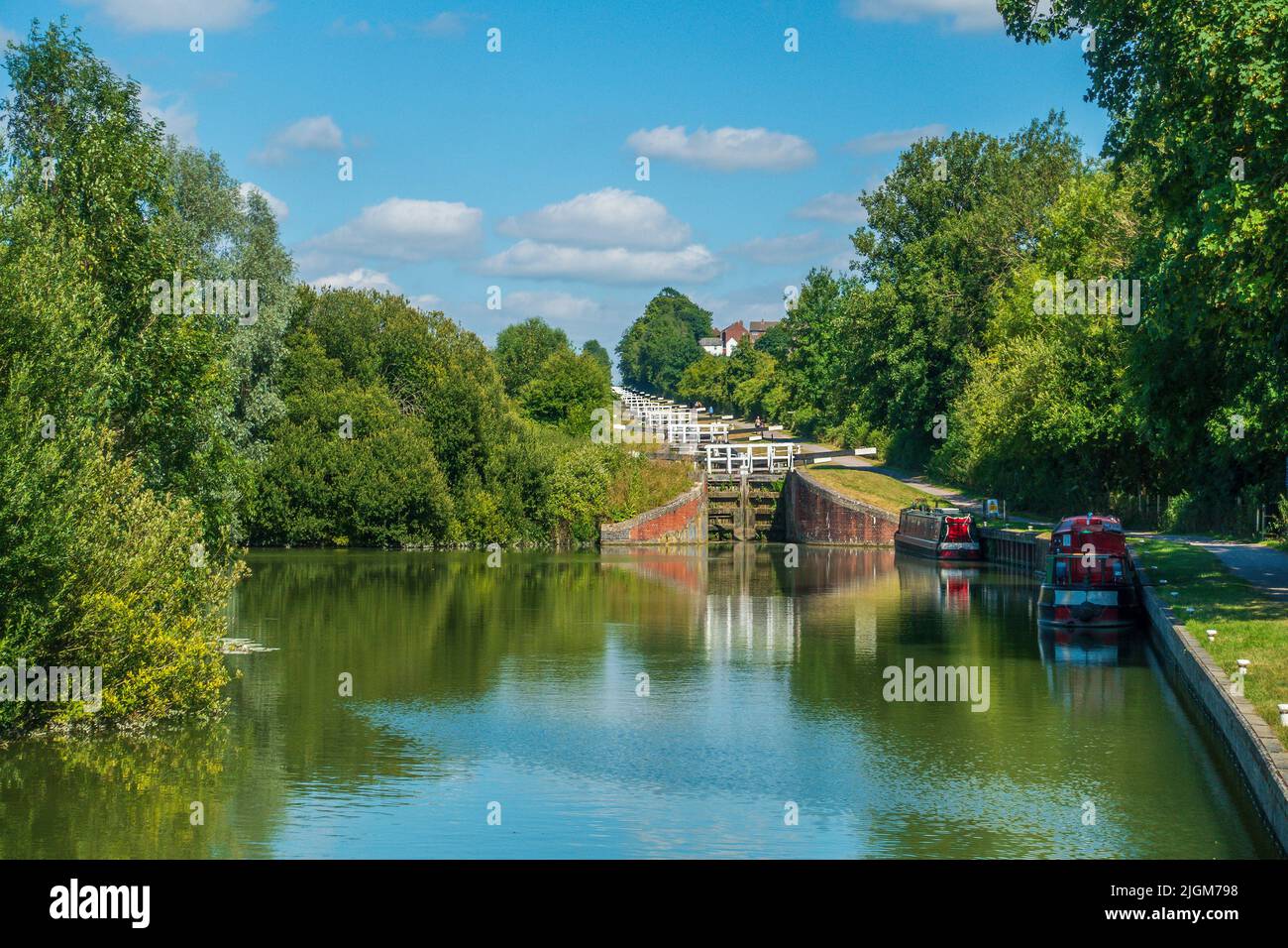 Caen Hill,Lock,Flight,Kennet and Avon,Canal,Devizes,Wiltshire,England ...