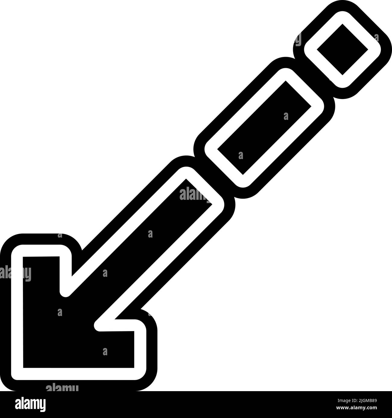 Arrow Pointing Down Left