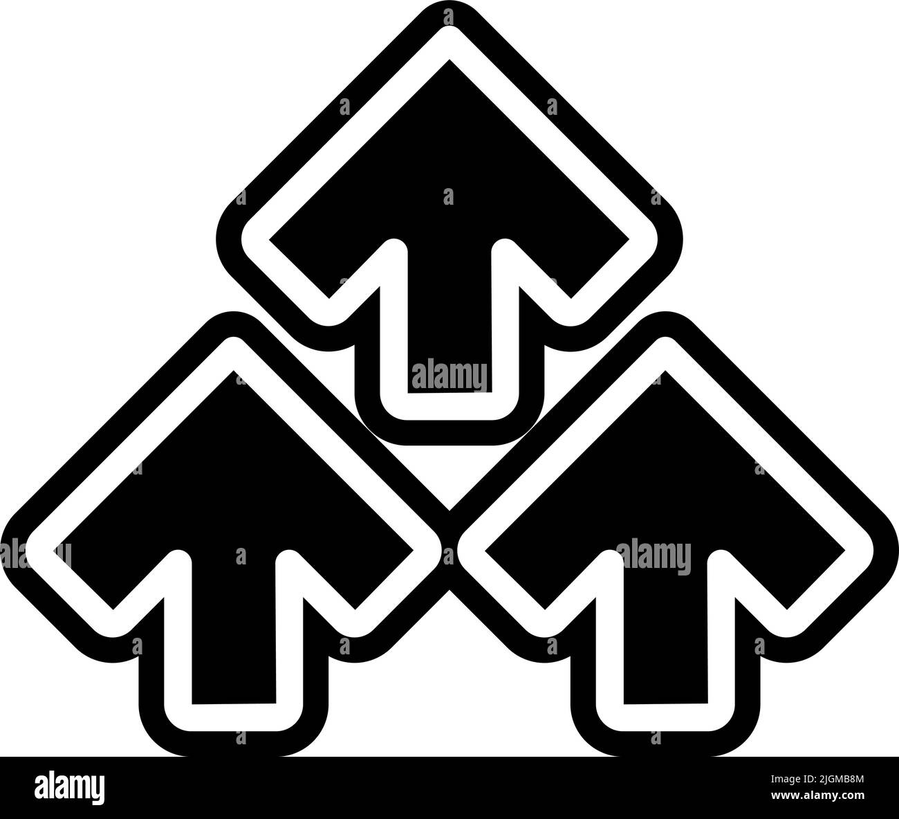 Arrow three arrows icon Stock Vector Image & Art - Alamy