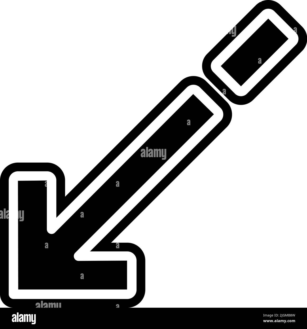 Left down arrow Cut Out Stock Images & Pictures - Alamy