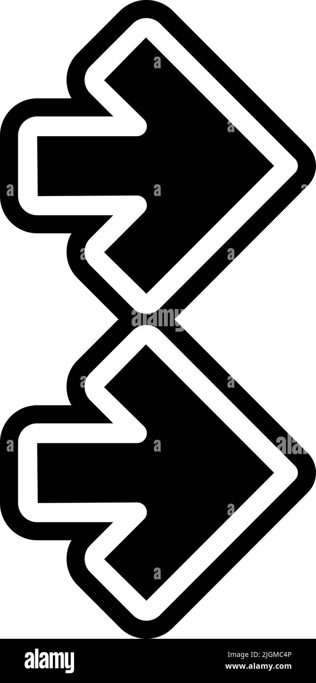 Arrow two arrows icon Stock Vector Image & Art - Alamy